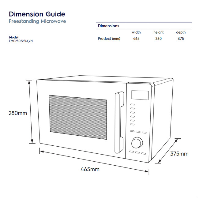 microwave oven size guide