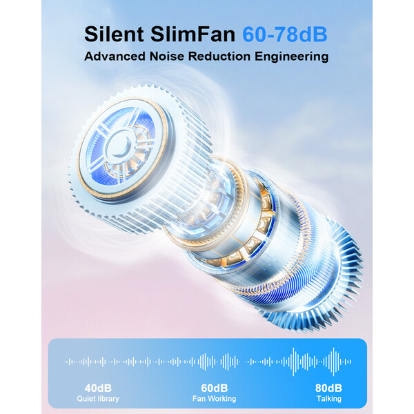 SOTHING TURBO HANDHELD FAN ENGINE SLIM - WHITE | DSHJ-S-2422B-WHITE